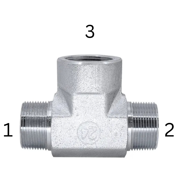 NPT Male x NPT Male x NPT Female - Branch Tee – Hydraulic Parts Online